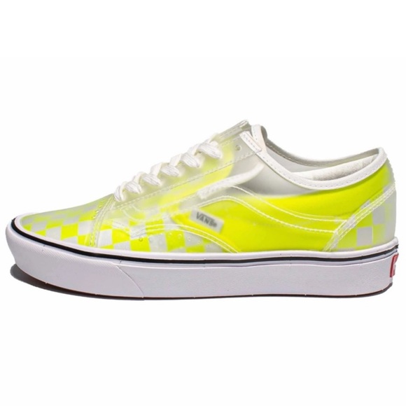 Vans | Shoes | Vans Mens Comfy Cush Checkered Yellow Slip On With ...